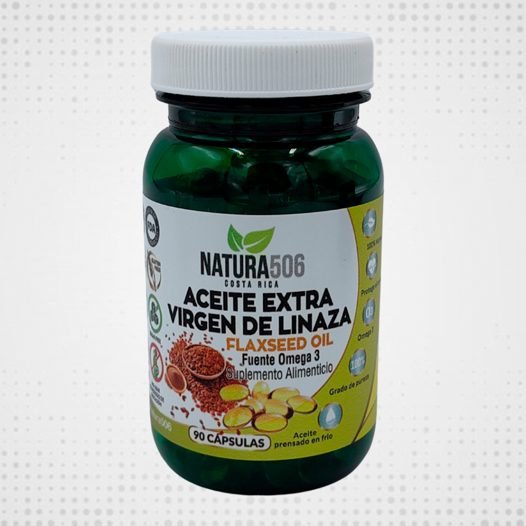 Capsulas Aceite Extra Virgen de Linaza 90 unid – Natura506shop